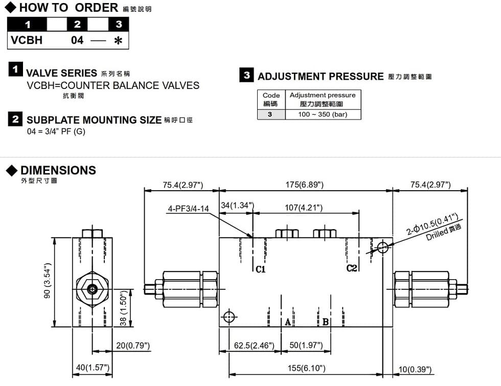 Pressure Control Valves VCBH-04 | Chia Wang